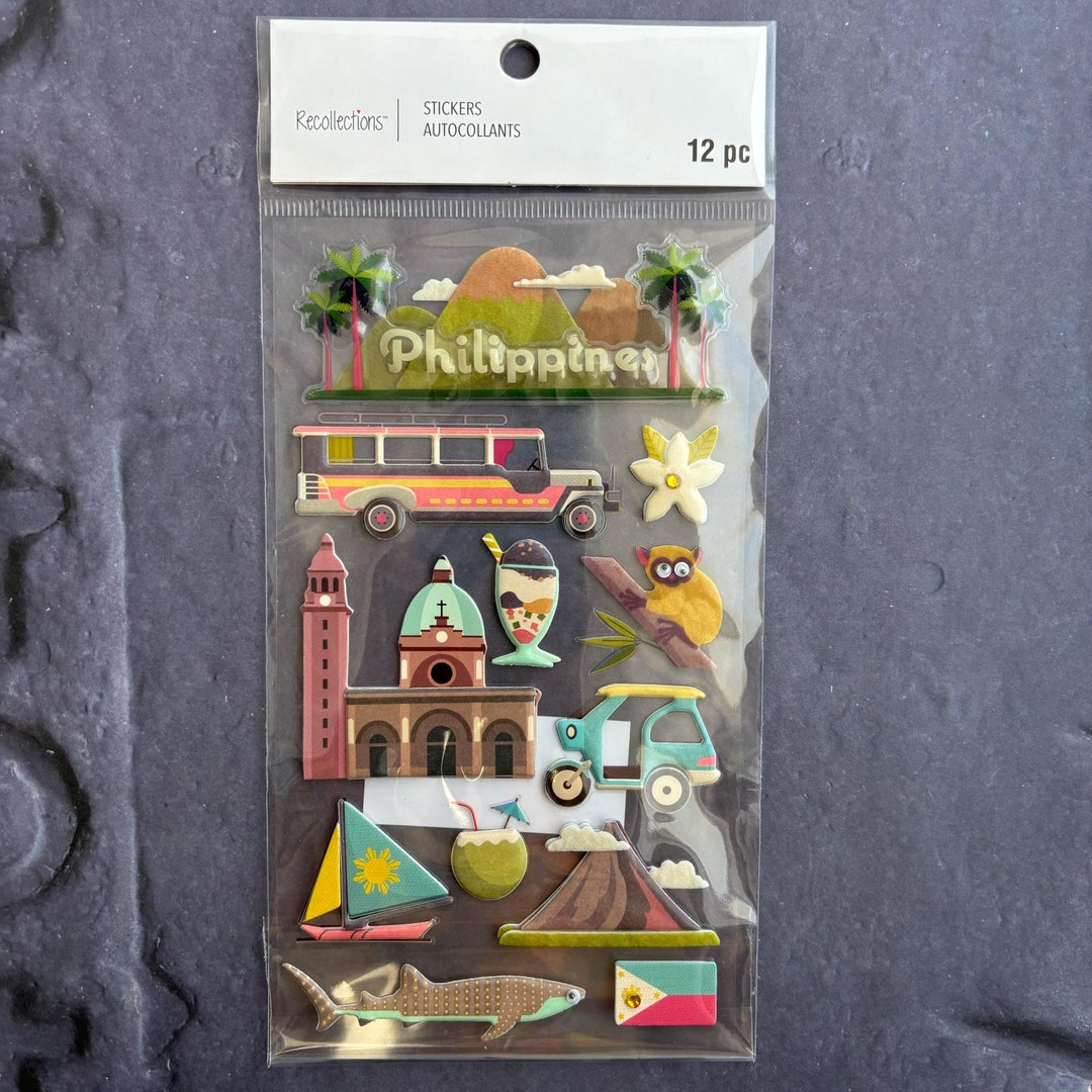 PHILIPPINES Sticker | Manila Cathedral Jeepneys Bus Holiday Travel ...