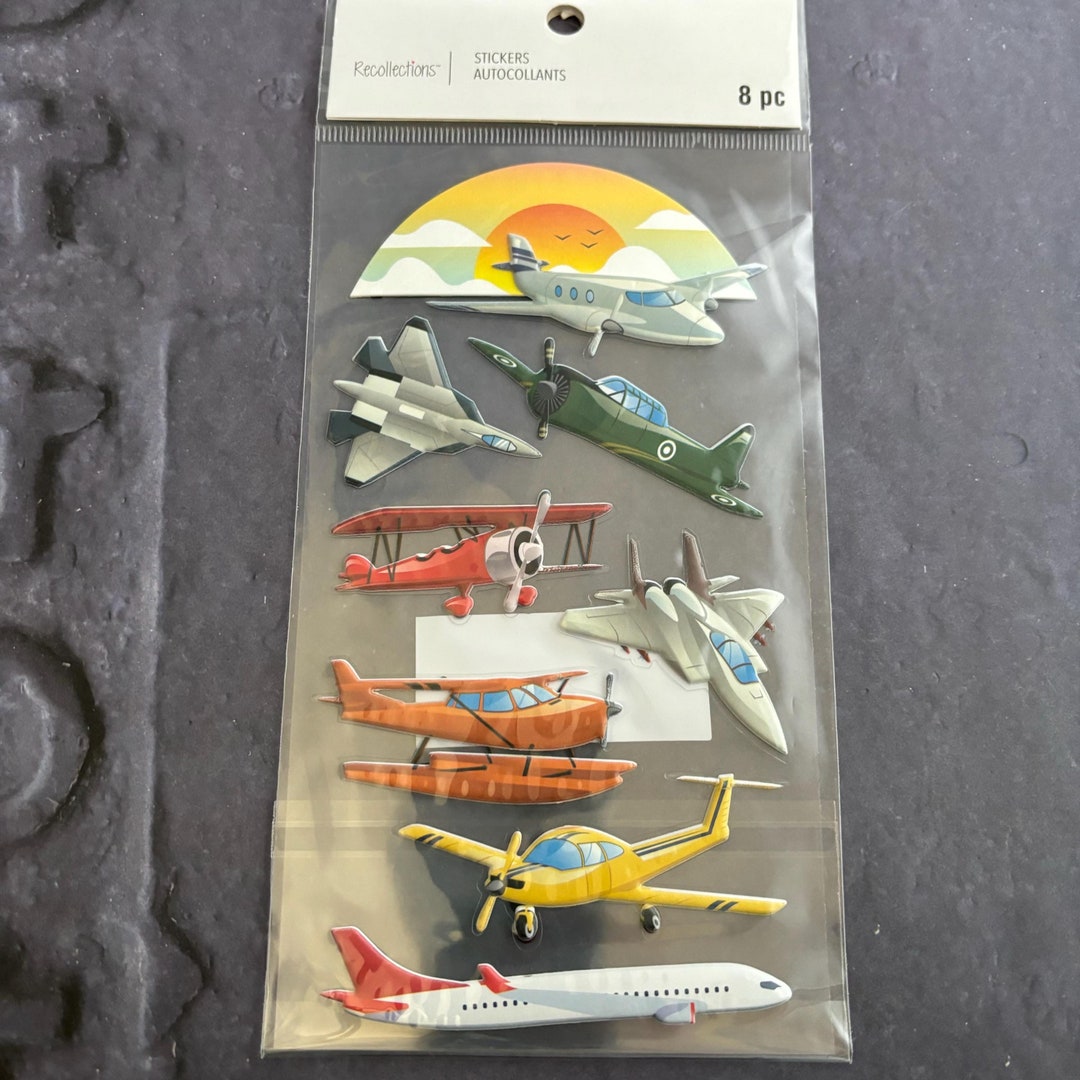 AIRPLANE Sticker Commercial Airliner Military Fighter Jet Air Force ...