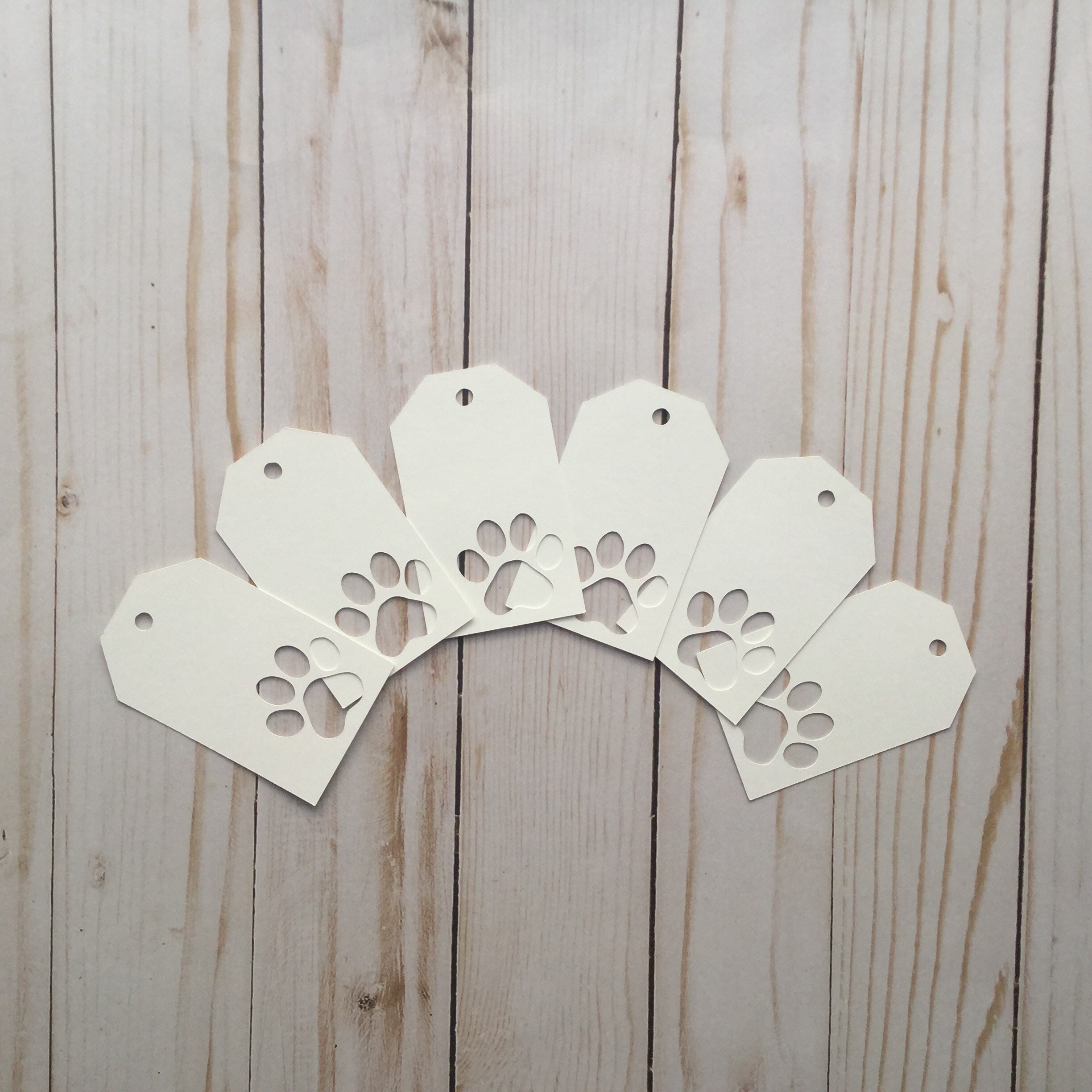 PAW Print Gift Tags | Dog Gift Tags Handmade | Embossed Gift Tags Gift ...