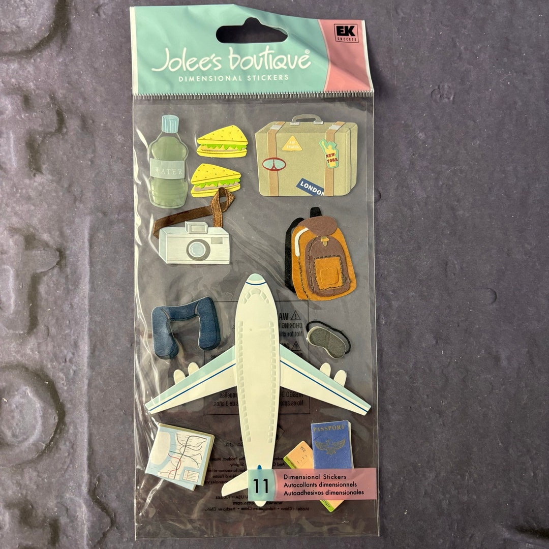 TRAVEL Airplane Sticker Camera Map Passport Luggage Backpack Vacation ...