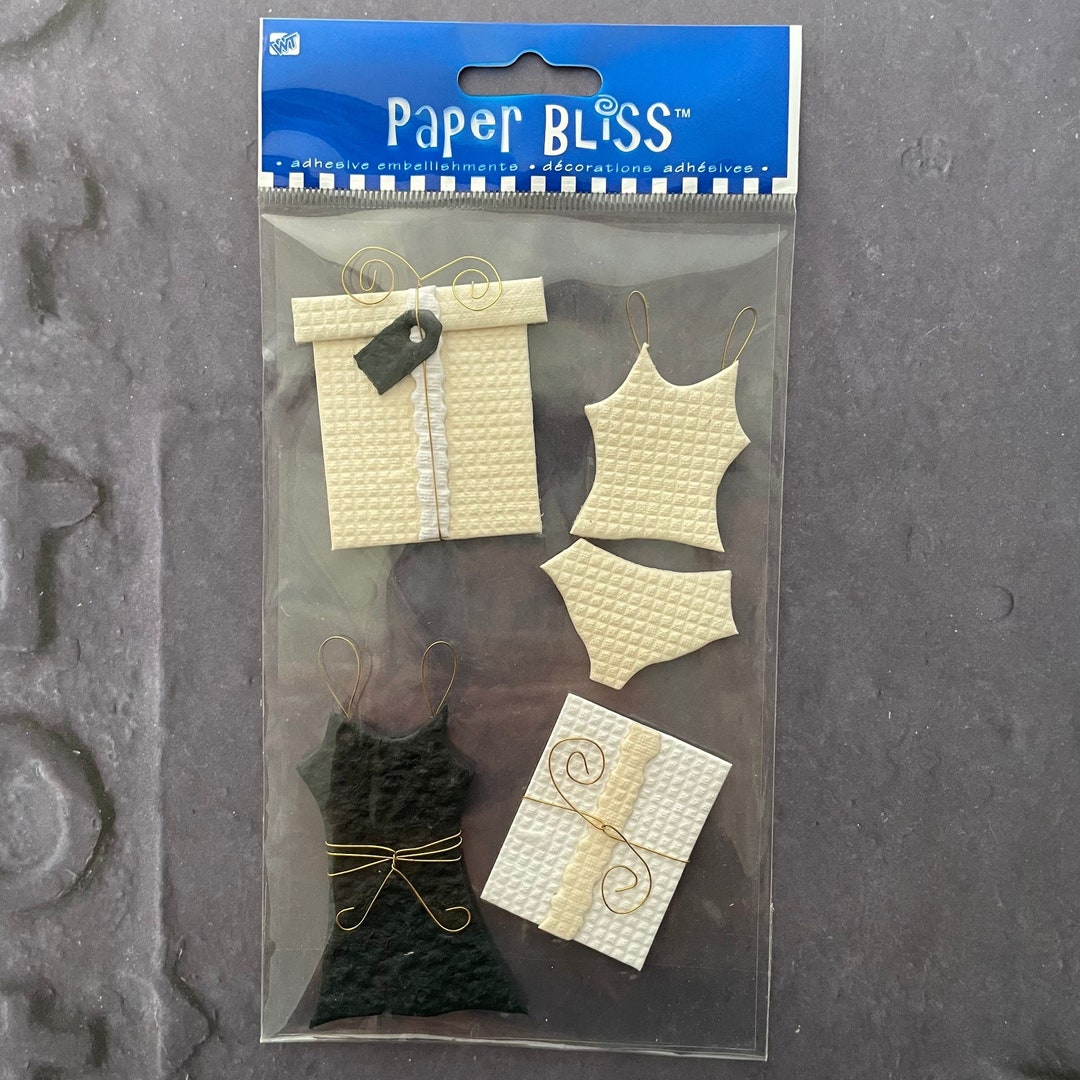 3D Little Black Dress Sticker Embellishment Wedding Present Gift ...