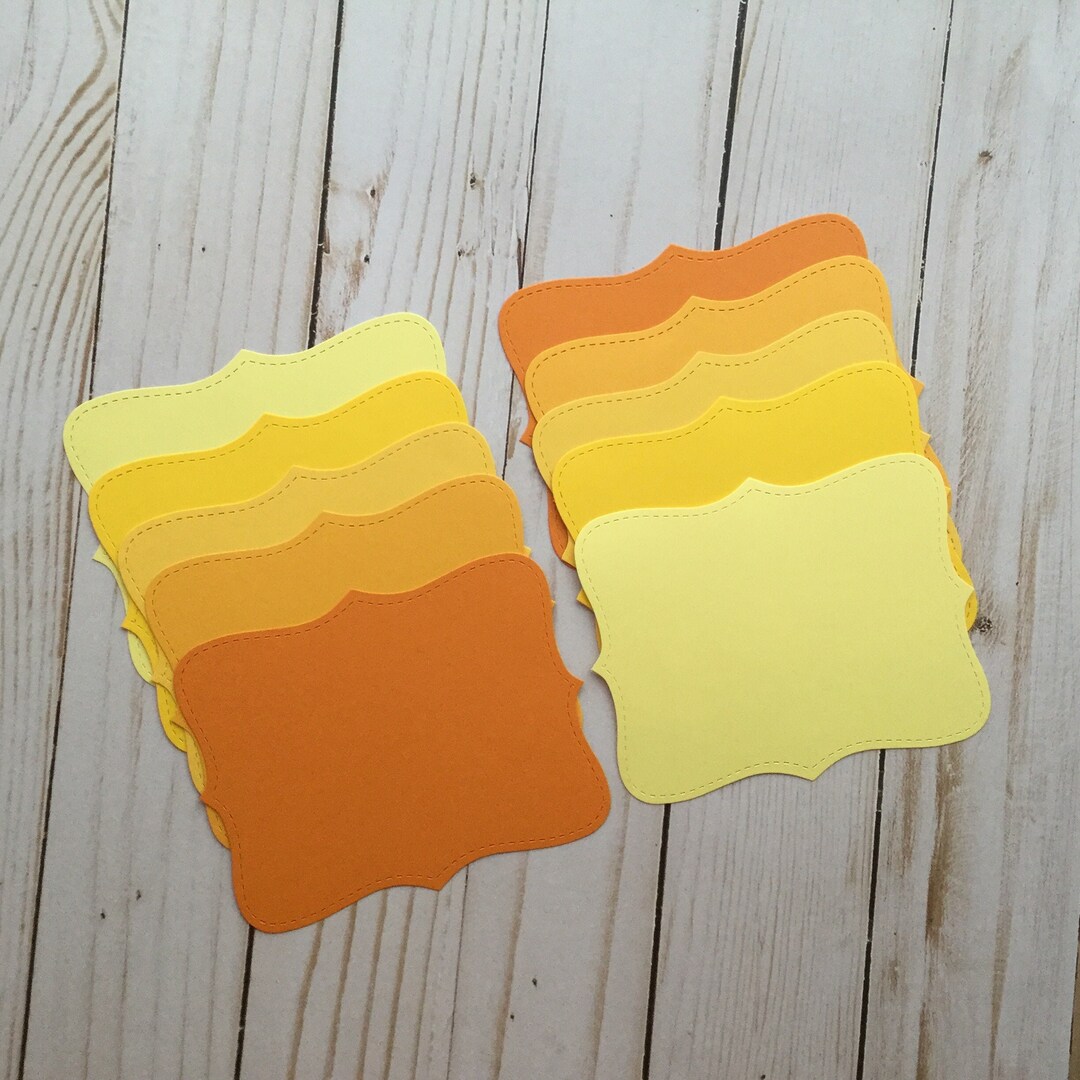 Die Cut Top Note Shapes Orange and Yellow | DIY Card Making | Stampin ...