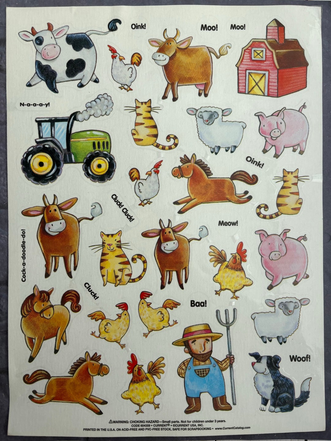 FARM Animal Stickers | State Fair Sticker | Farm Life Red Barn Horse ...