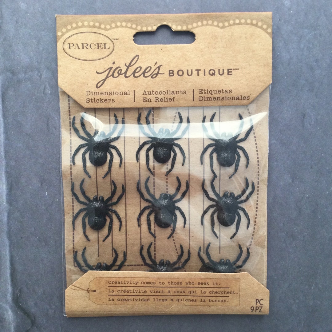 3D SPIDER Sticker | Glitter Spyder Embellishment | Scary Halloween ...