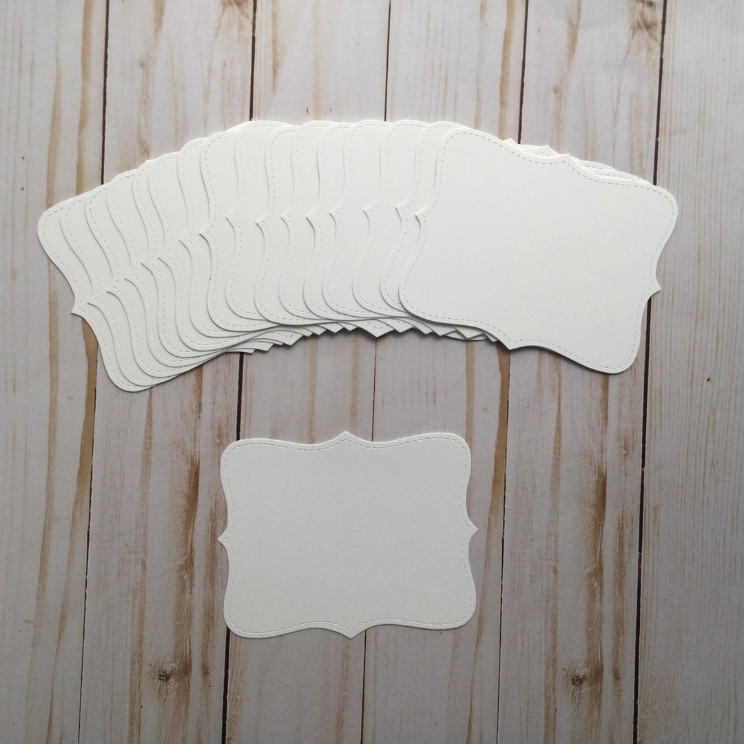 WHITE Die Cut Top Note Shapes | Stampin up Top Note Die Cut Pieces ...