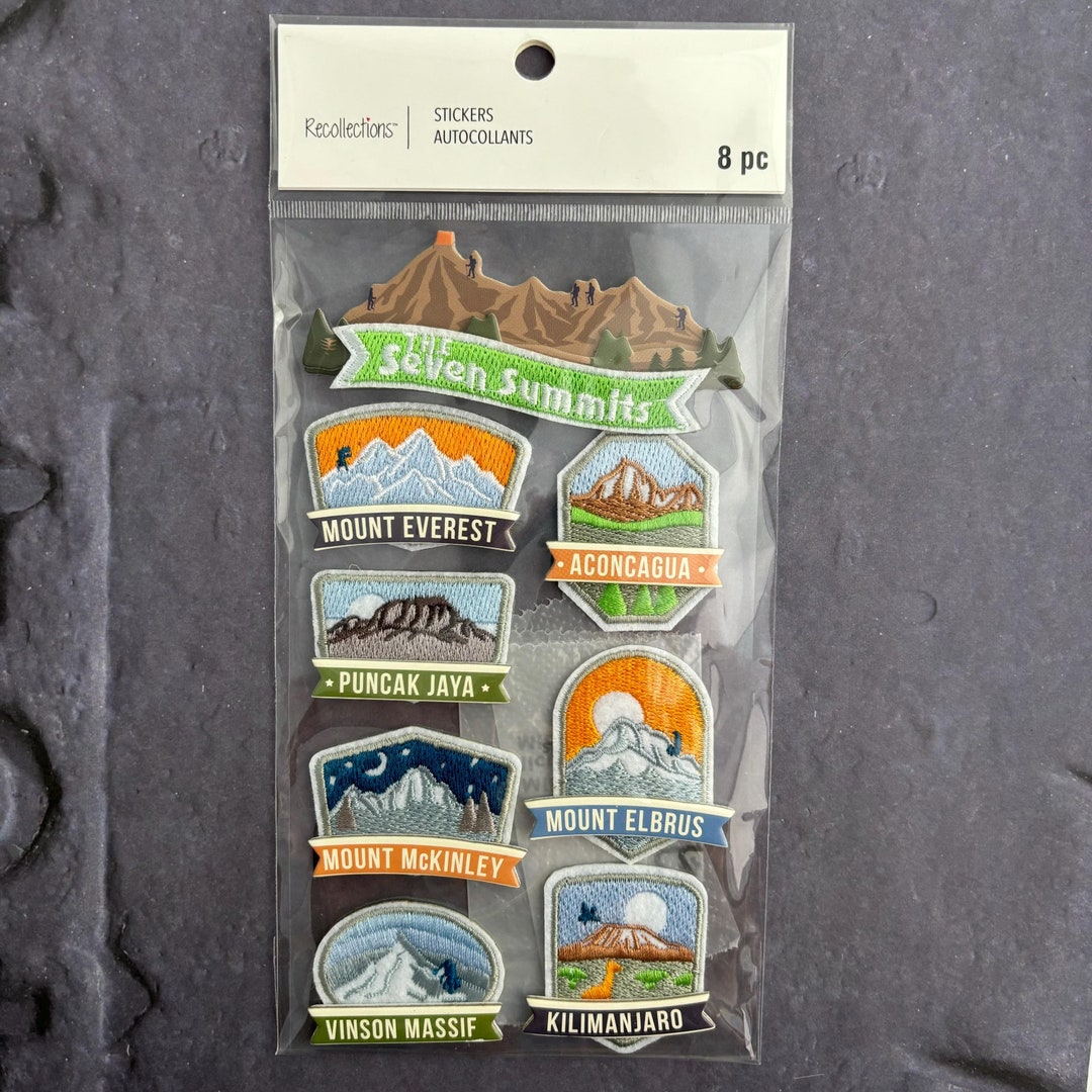 SEVEN SUMMITS Scrapbook Sticker | Adventure Challenge Travel Hiking ...