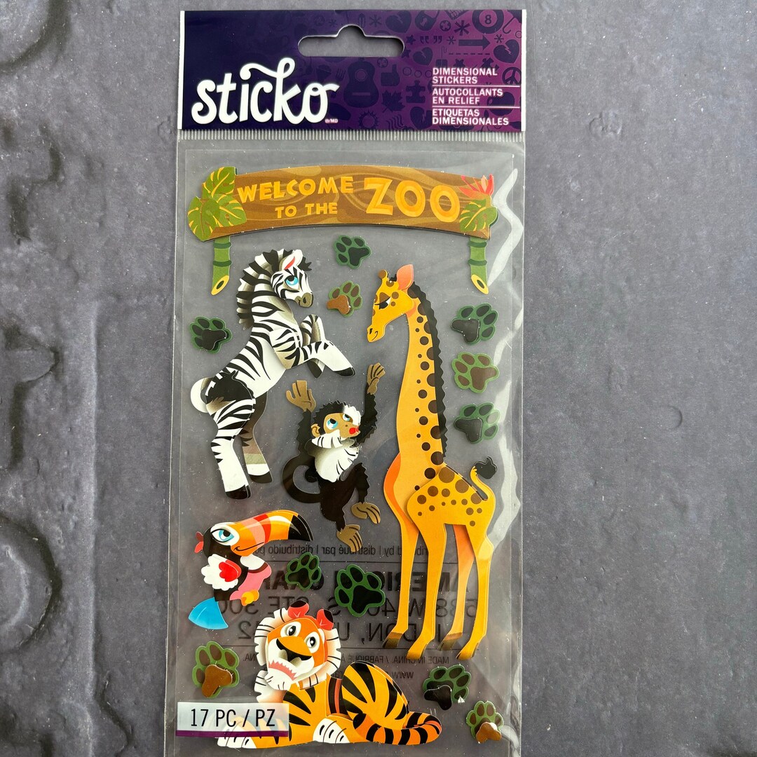 3D ZOO Title Page Safari Jungle Book Zebra Monkey Toucan Tiger ...