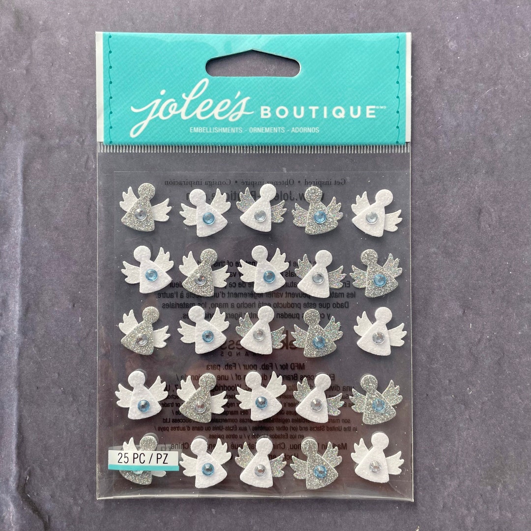 MINI Angel Sticker Glitter Angel 3D Embellishment Rhinestone Scrapbook ...