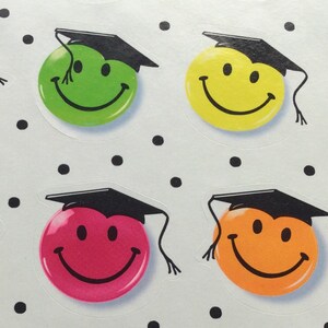 SMILEY Face Sticker | Graduation Sticker | Happy Face Stickers ...