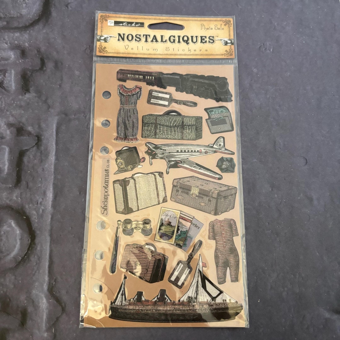 VINTAGE Travel | Airplane Train Cog Big Boy | Boat Titanic Suitcase ...