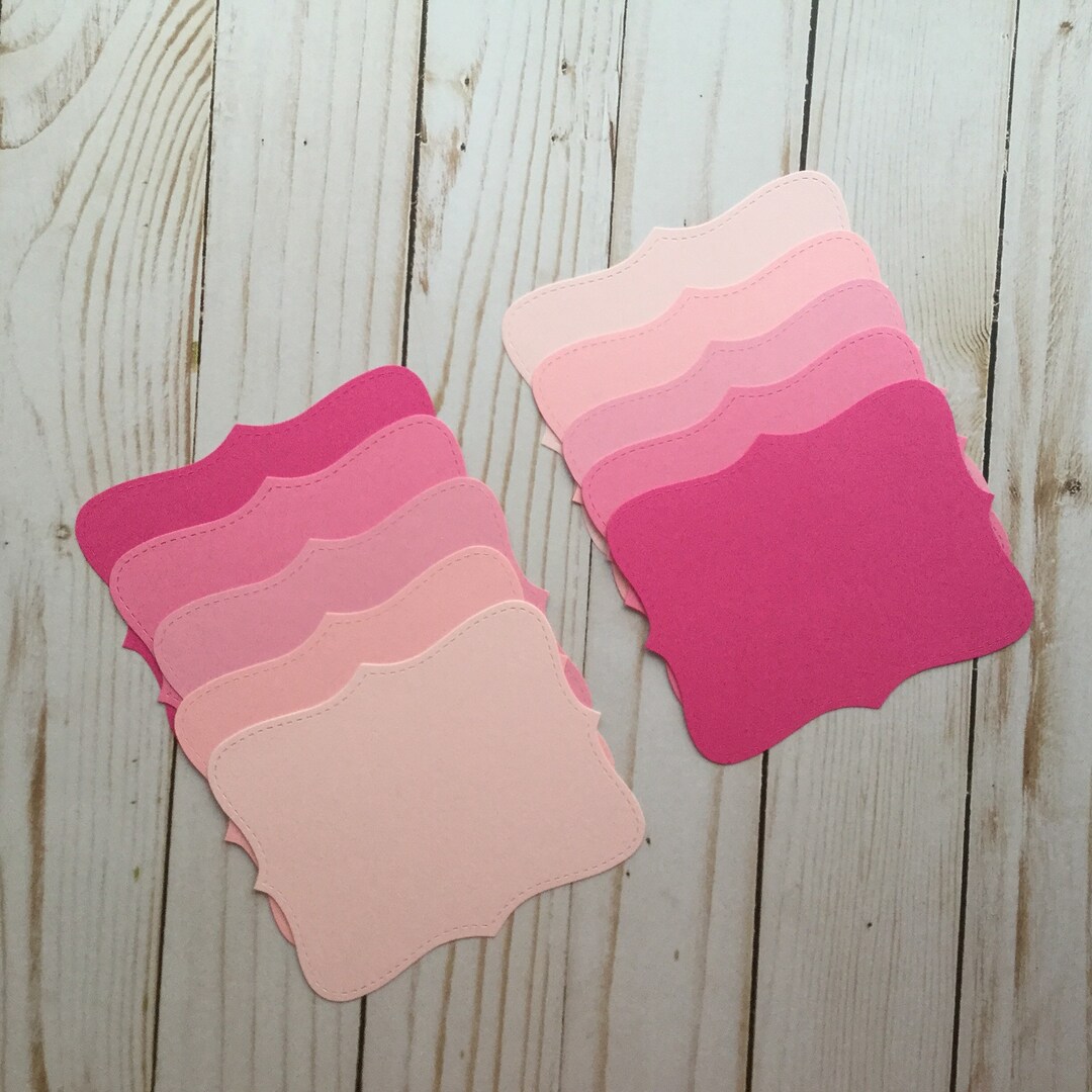 Pink Premade Top Note Pieces | Die Cut Top Note Shapes | Stampin up Top ...