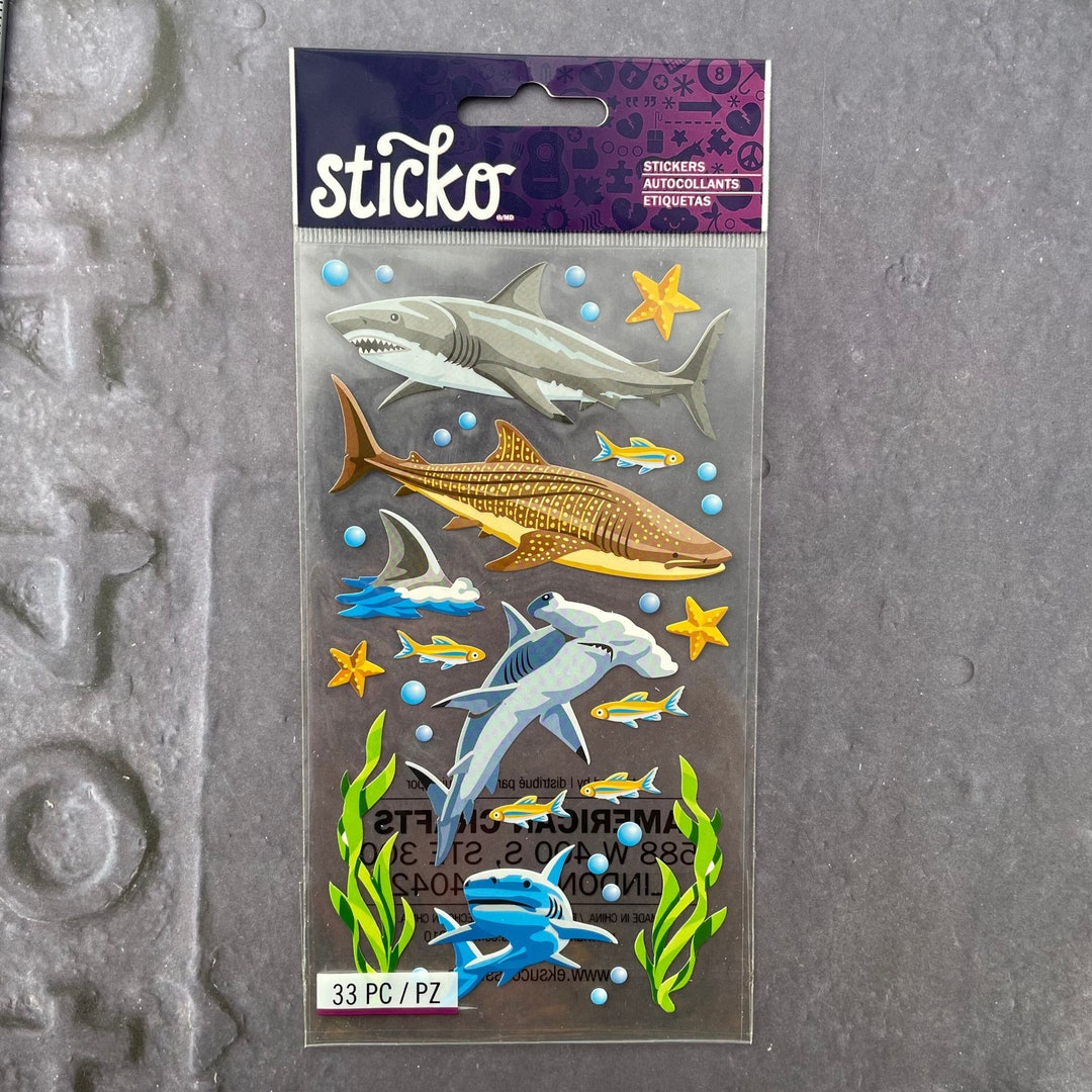SHARK Sticker | Shark Week | Seaweed Ocean Sticker Embellishment | Deep ...