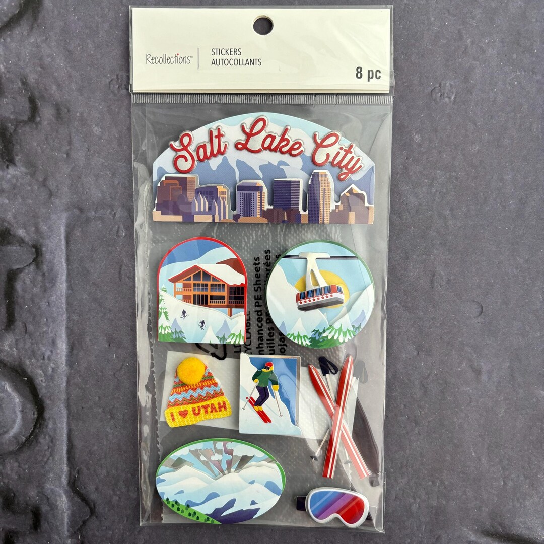 SALT Lake City Sticker Utah | Ski Slope Skiing Goggles Snowboard ...