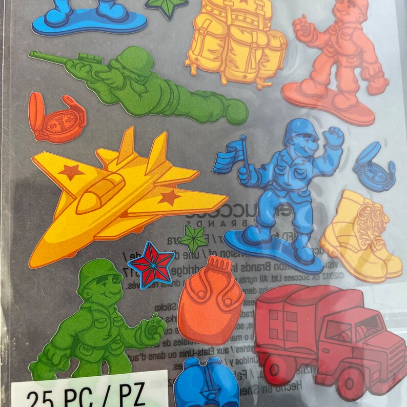 CARTOON Military Sticker | Army Embellishment | Fighter Jet Tank ...