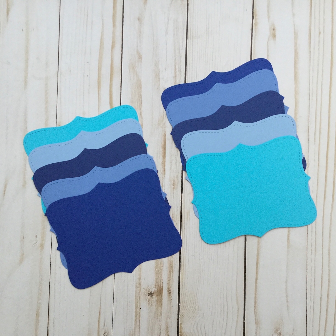 Blue Die Cut Top Note Pieces | DIY Banners Birthday | Cardstock Stampin ...