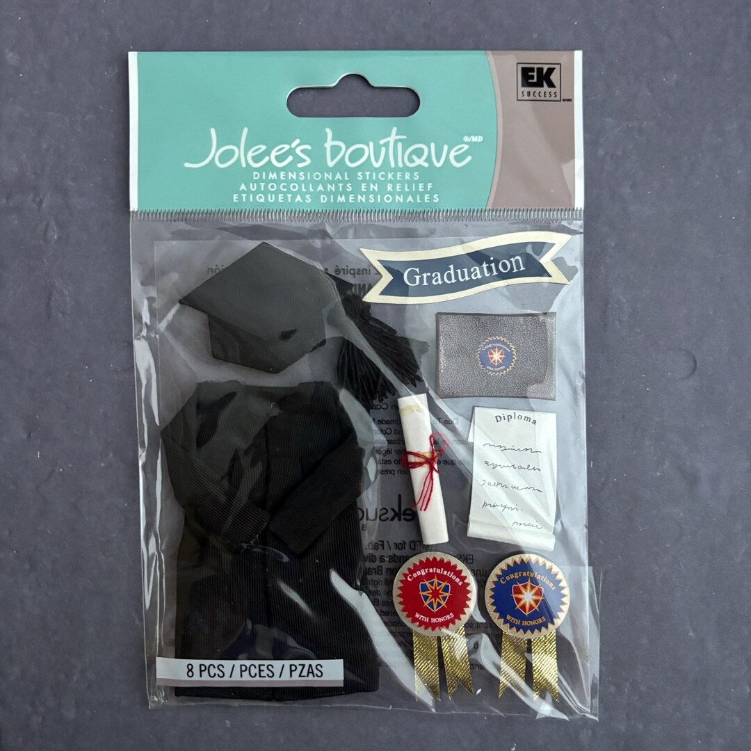 GRADUATION CAP & Gown Sticker Embellishment | HS College Diploma ...