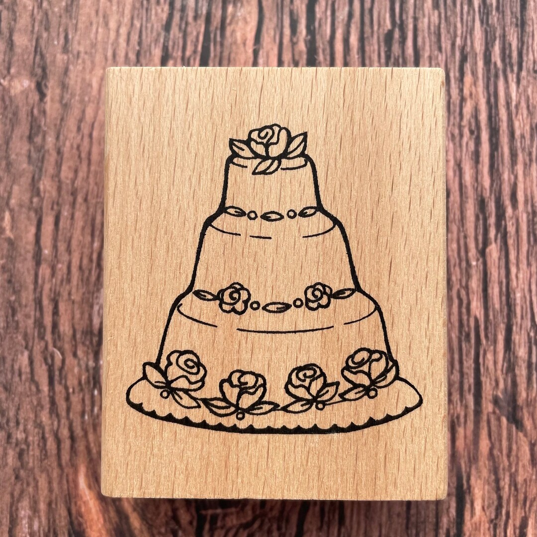 WEDDING Cake Stamp Wood Stamp Wedding Stamp Engagement - Etsy