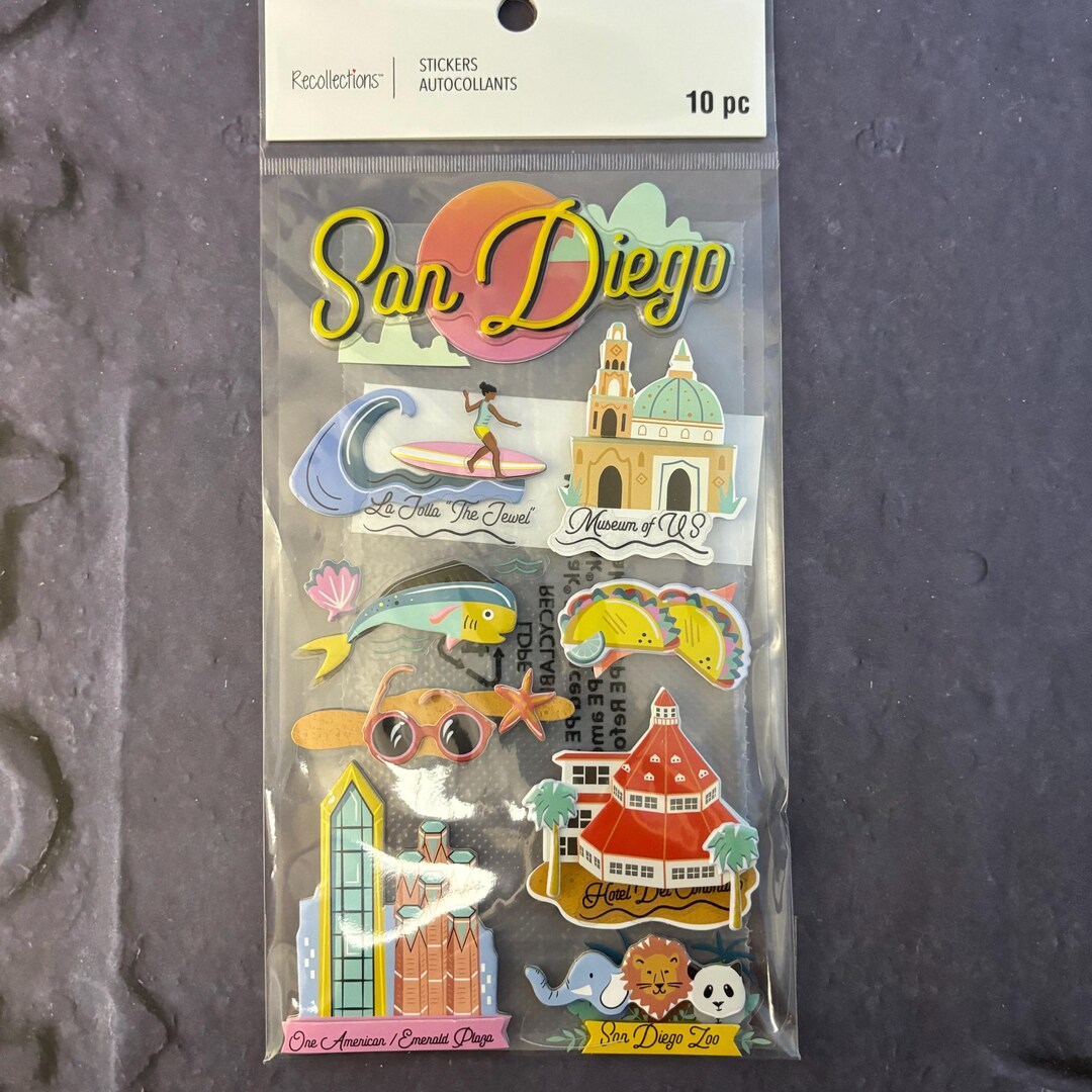 SAN Diego Sticker | California Beach Surfing Wave Ocean | Sunglasses ...