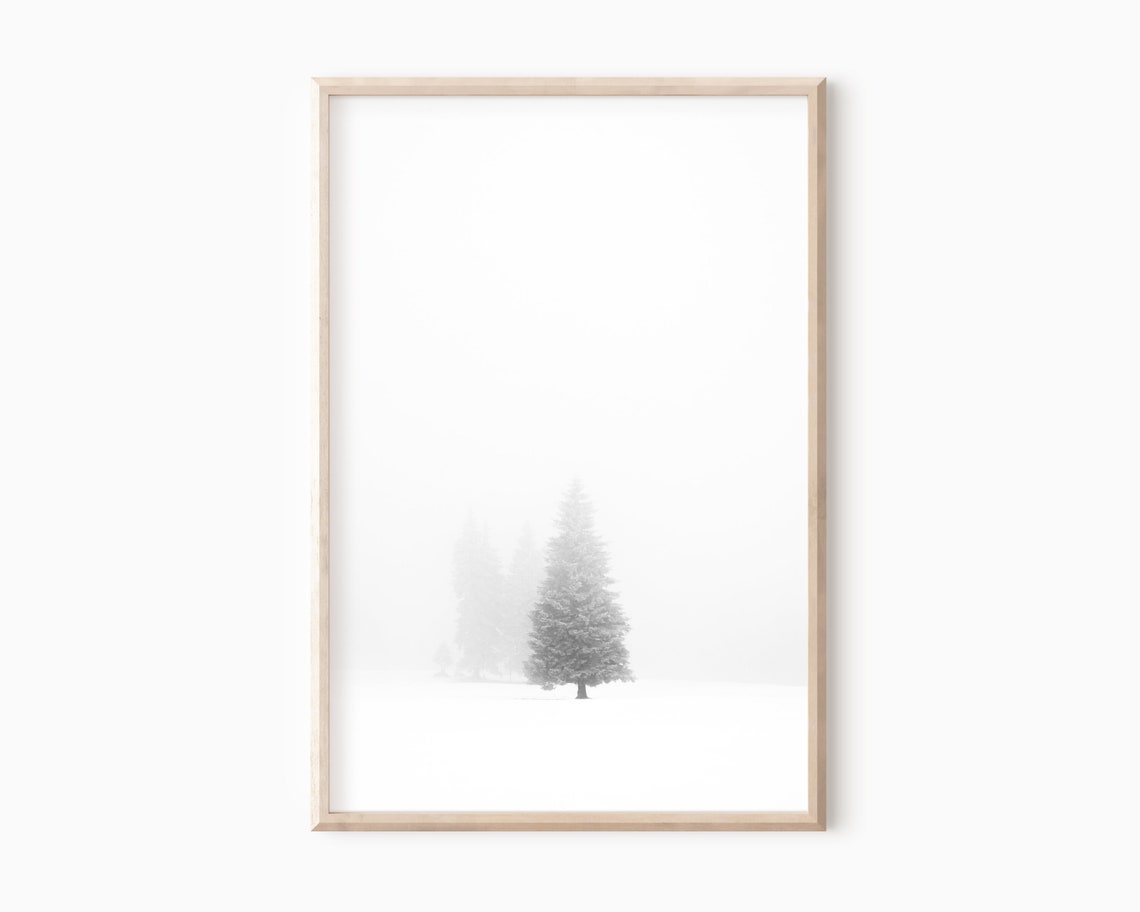 Winter Tree Print Minimalist Decor Printable Art 0165 - Etsy