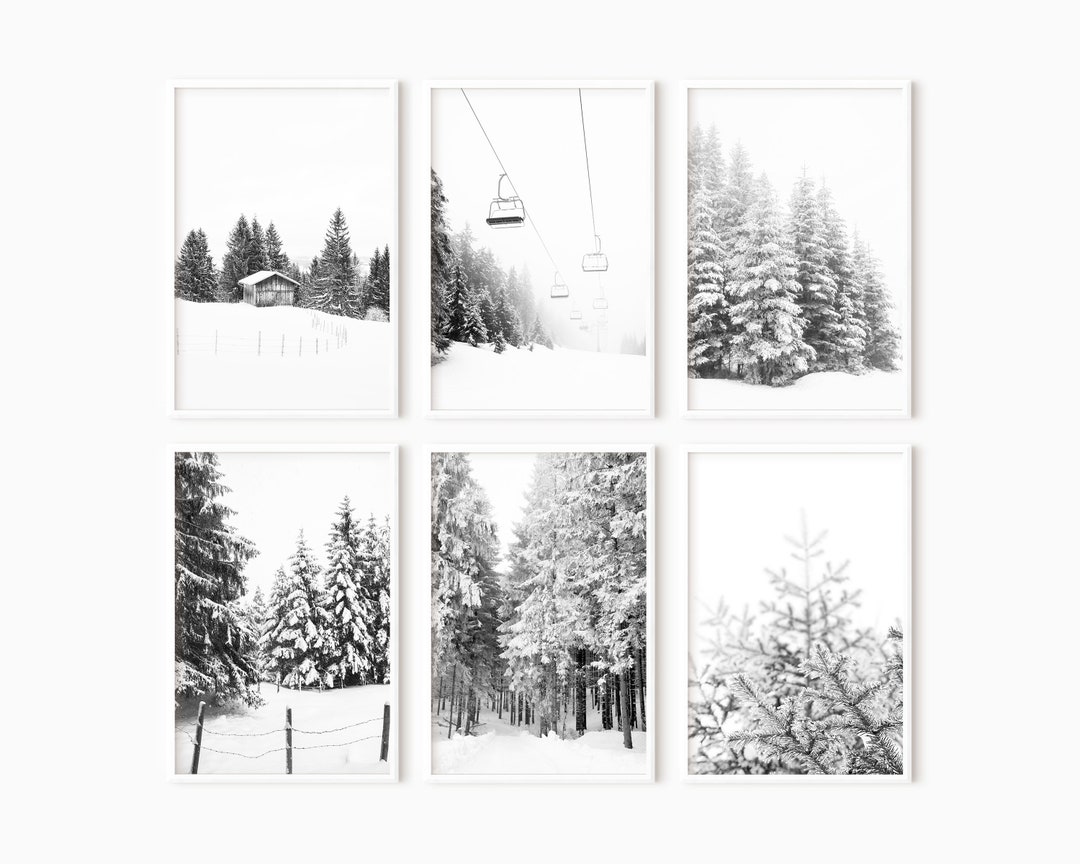 Christmas Set of 6 Prints | Printable Winter Gallery Wall Art Set ...