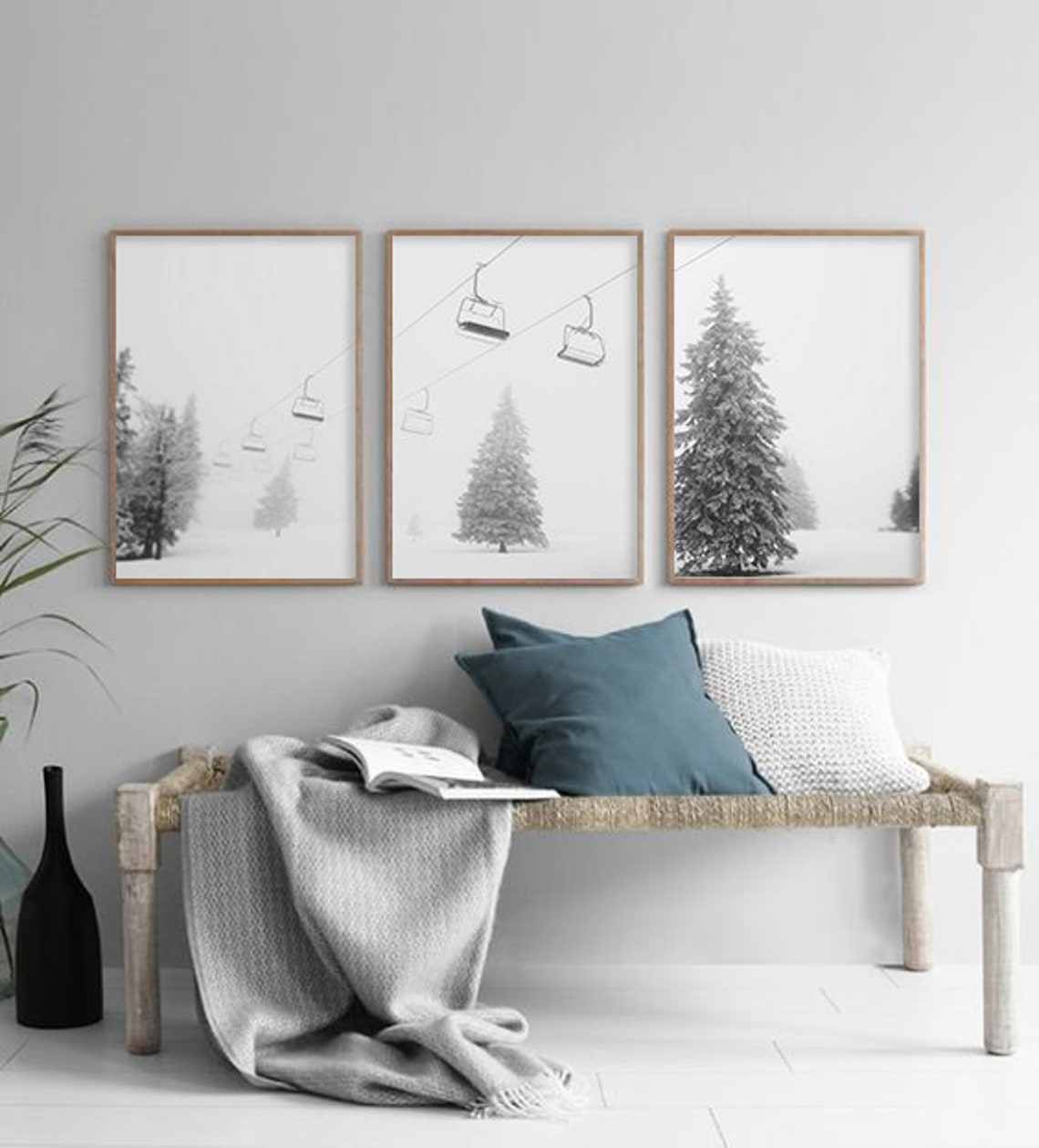 Set of 3 Ski Prints Modern Ski Art Gallery Wall Ski Poster Ski - Etsy