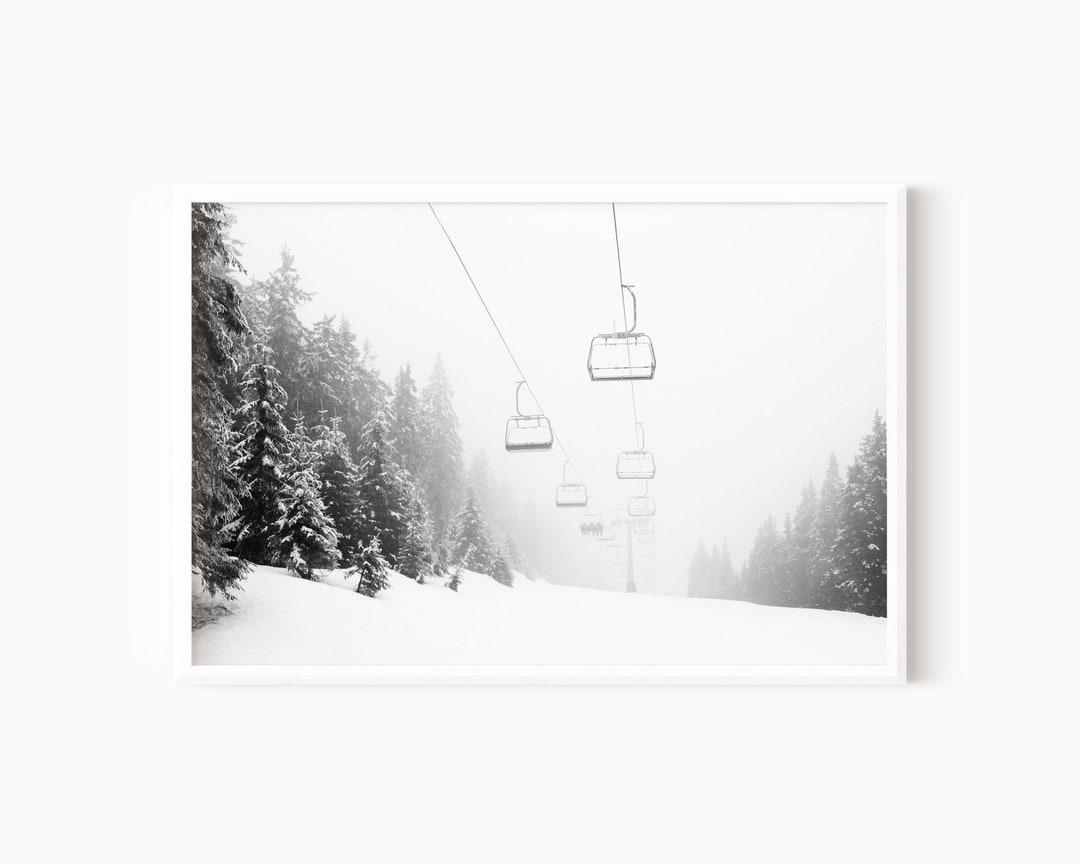 Ski Print | Printable Winter Landscape Art | Skiing Photography ...