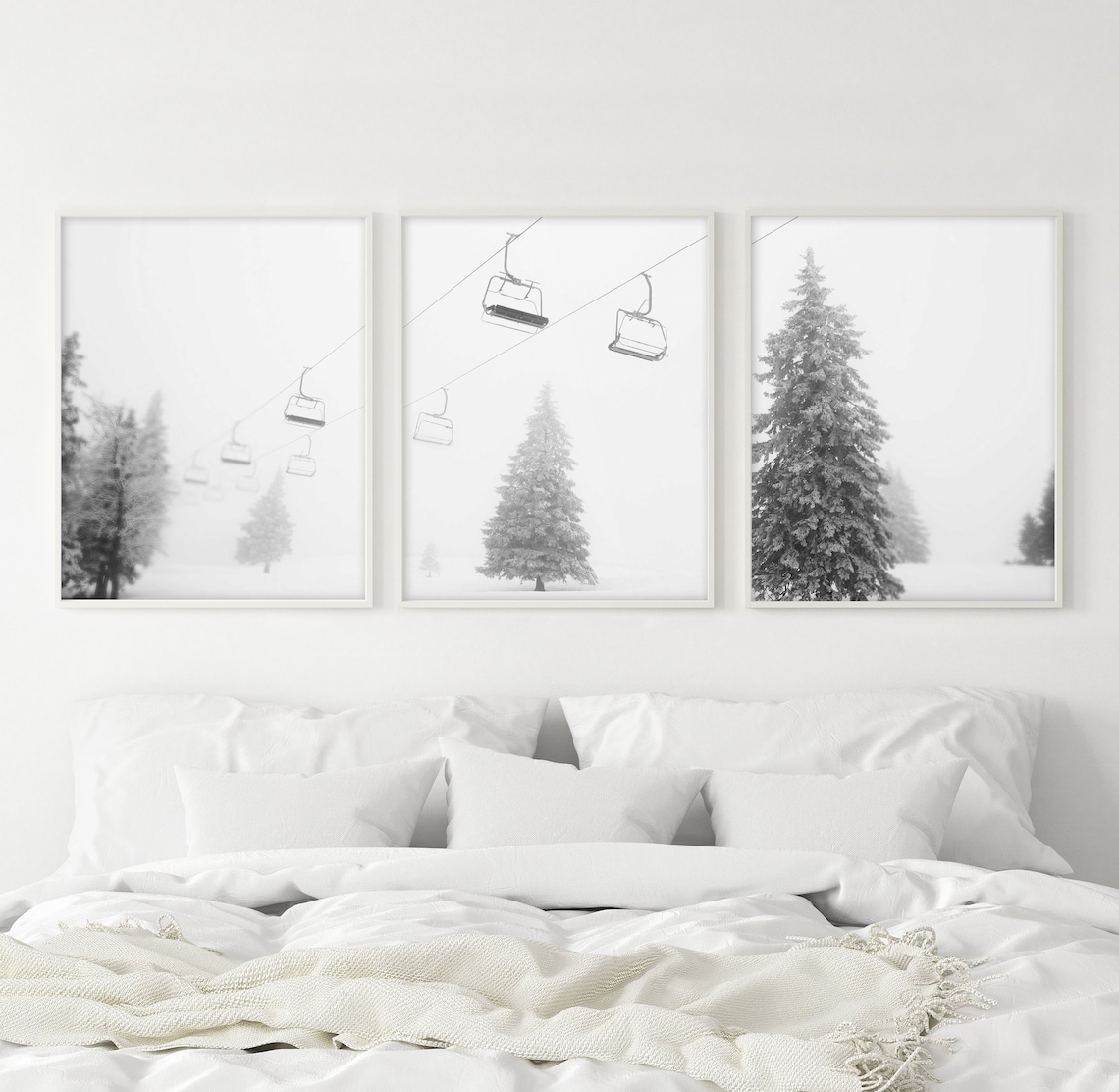 Set of 3 Ski Prints Modern Ski Art Gallery Wall Ski Poster Ski - Etsy
