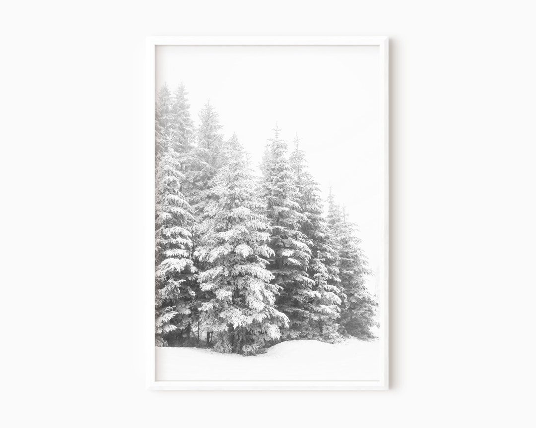 Winter Snowy Forest Print | Printable Christmas Prints | Winter ...