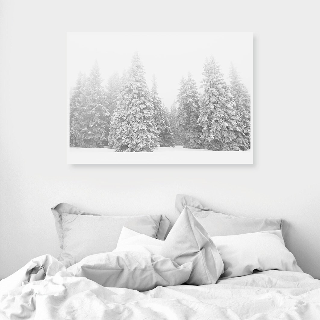 Winter Forest Print Snow Covered Trees Snowy Forest | Etsy