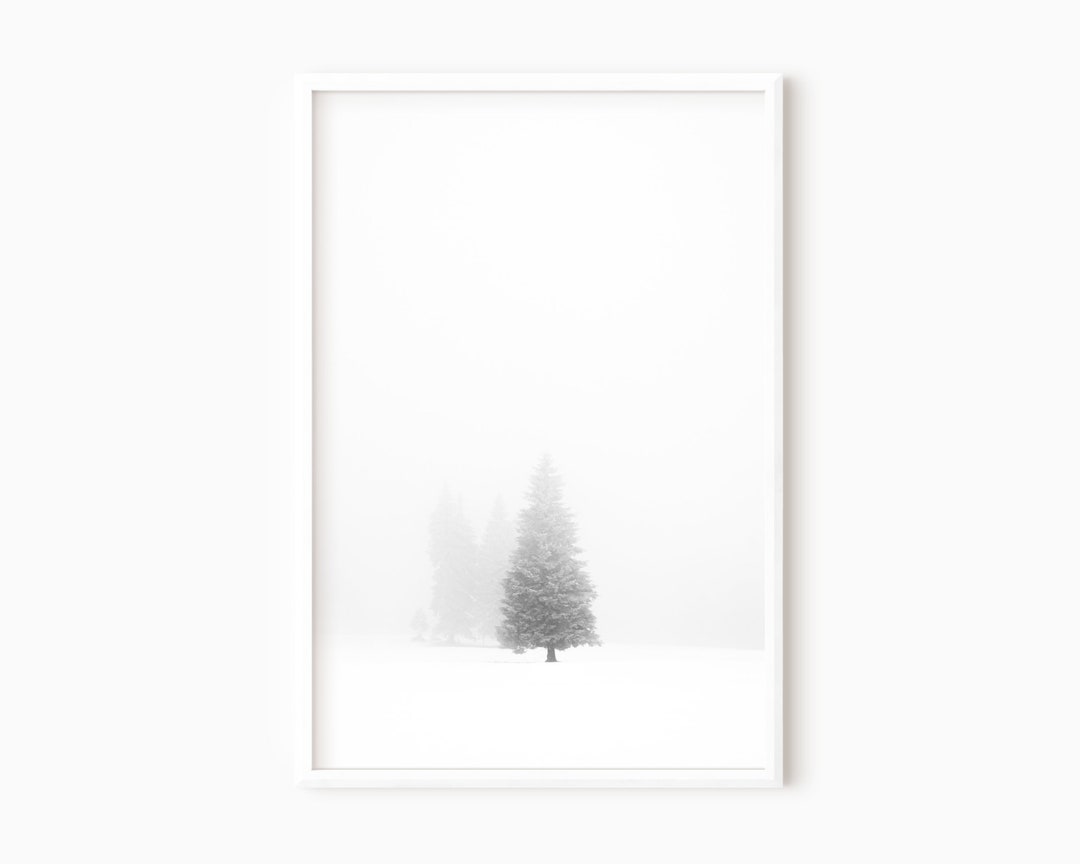 Winter Tree Print | Minimalist Decor Printable Art #0165 - Etsy
