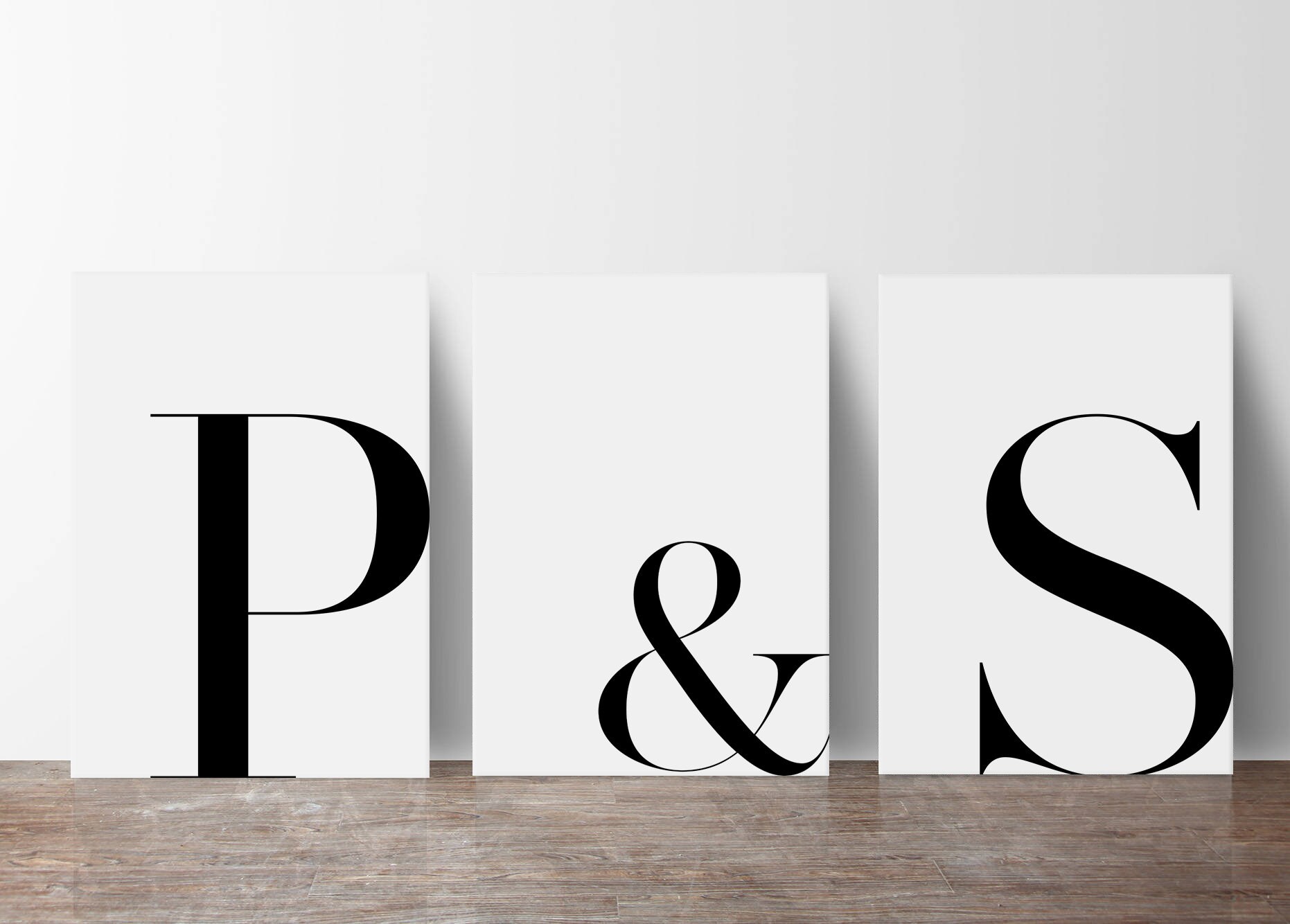Personalized Letter Print Set of 3 Couple Initial Print - Etsy
