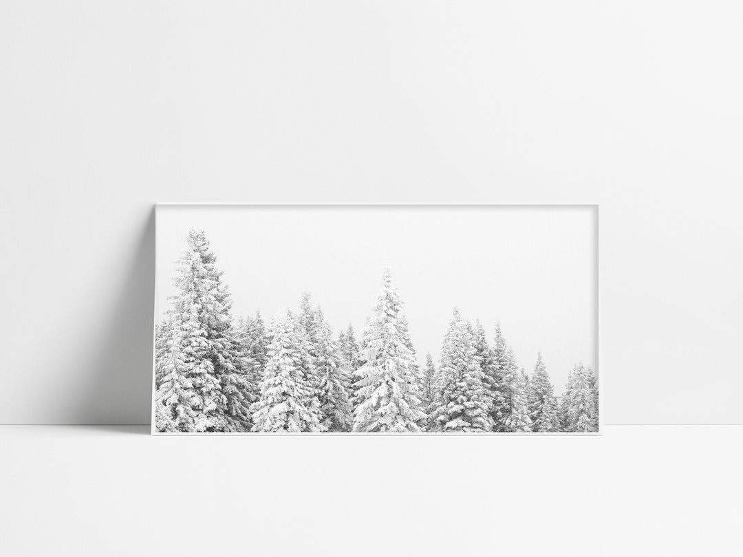 Lámina panorámica imprimible de bosque nevado DESCARGAR #0472 - Etsy España