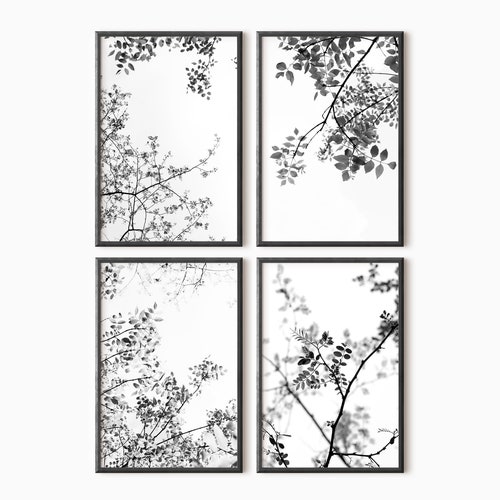 Black Tree Print Black and White Tree Wall Art - Etsy