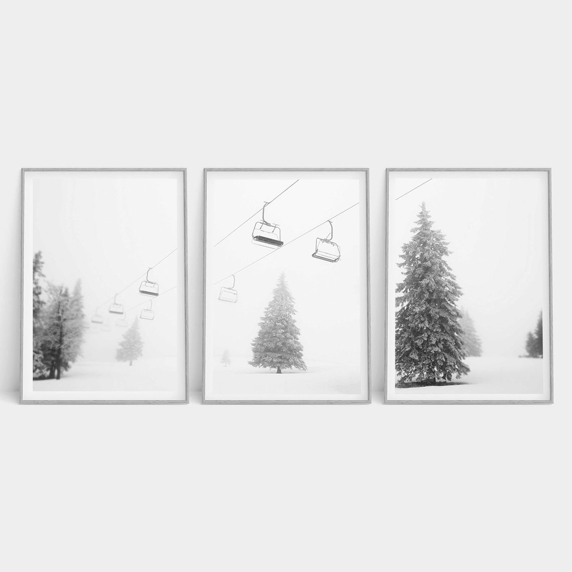 Set of 3 Ski Prints Modern Ski Art Gallery Wall Ski Poster Ski - Etsy
