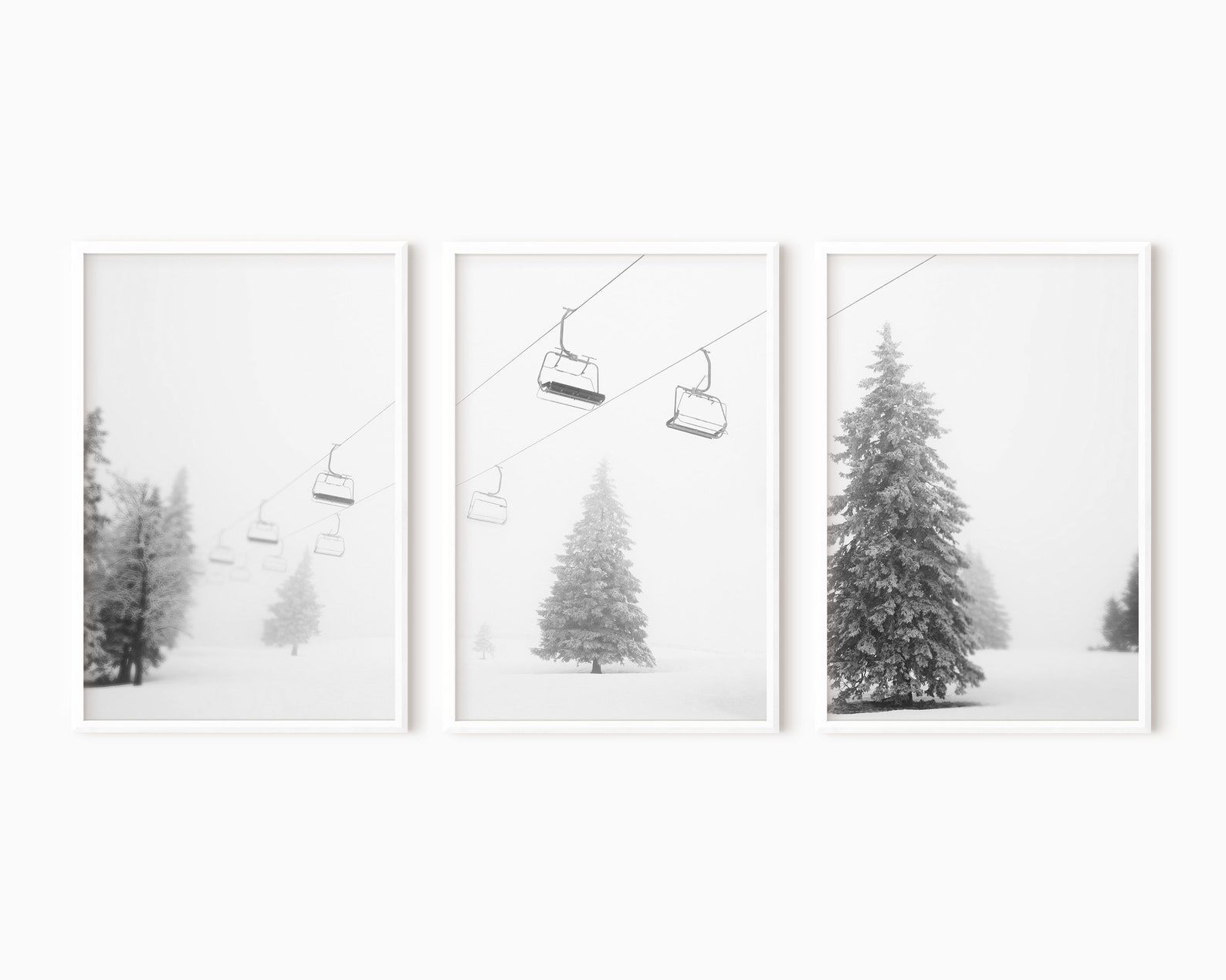 Set of 3 Ski Prints Modern Ski Art Gallery Wall Ski Poster Ski - Etsy