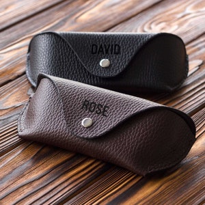 Personalized Leather Glasses Case Custom Sunglass Cover - Etsy