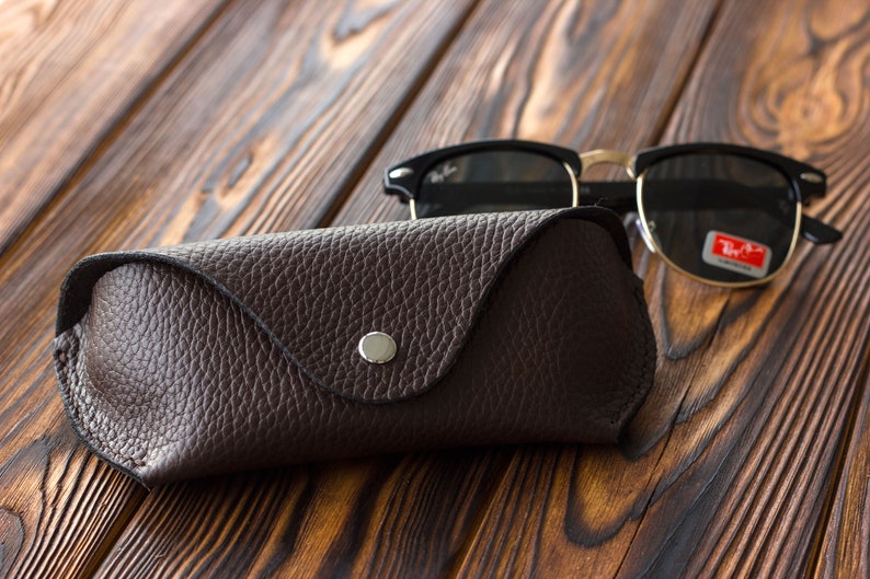 Personalized Leather Glasses Case Custom Sunglass Cover | Etsy