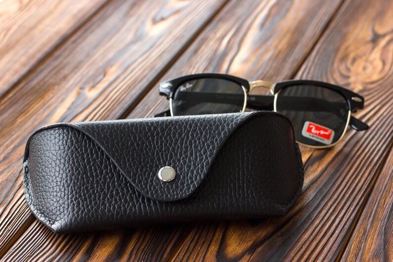 Personalized Leather Glasses Case Custom Sunglass Cover | Etsy