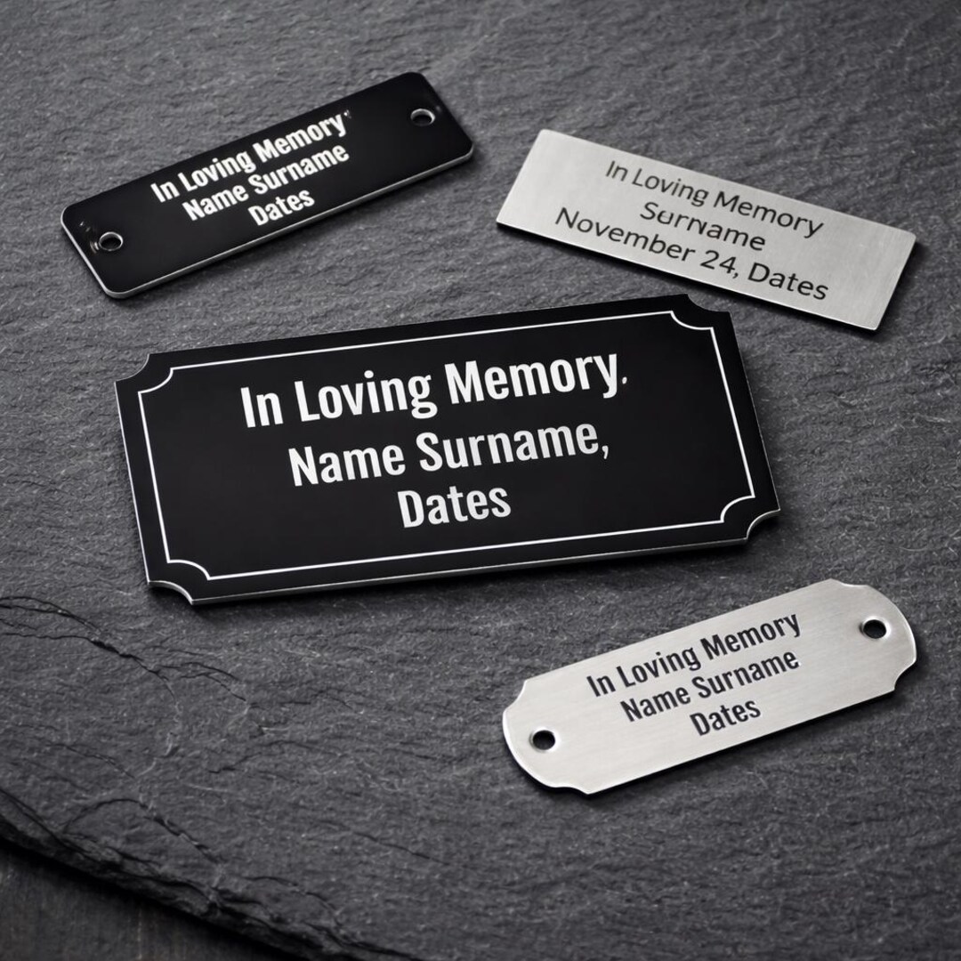 Custom Memorial Plaque, Plastic Grave Marker, Personalized Remembrance ...
