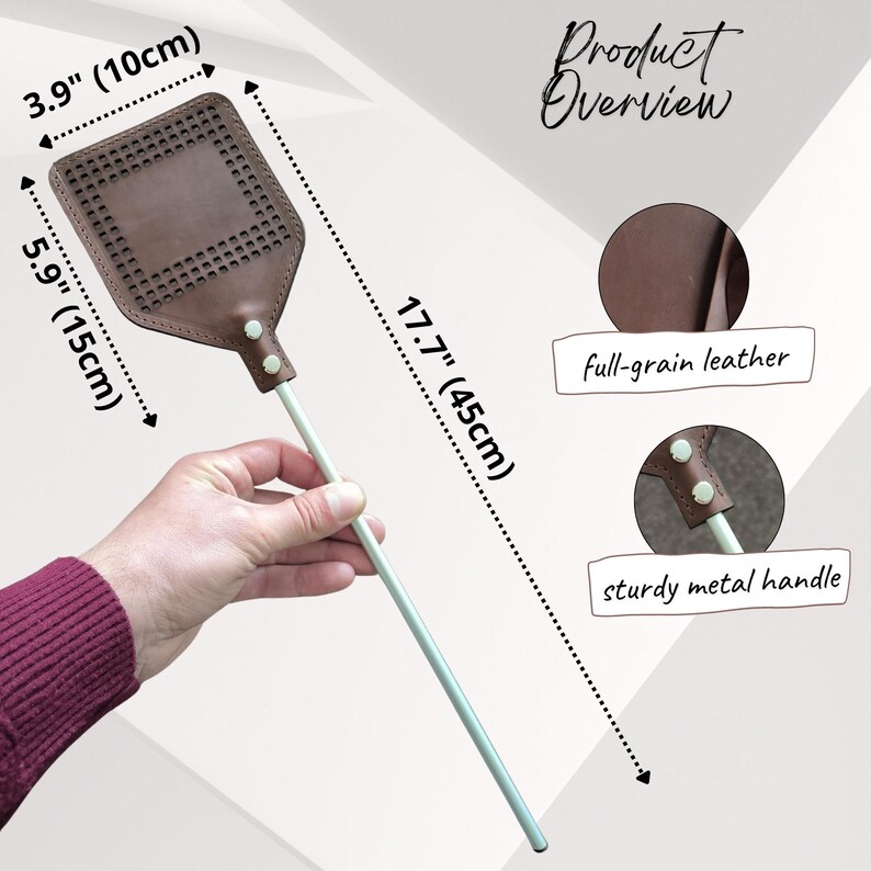 Personalized Full-grain Leather Fly Swatter, Custom Engraved - Etsy
