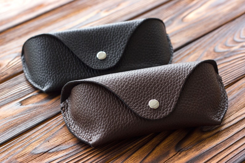 Personalized Leather Glasses Case Custom Sunglass Cover | Etsy