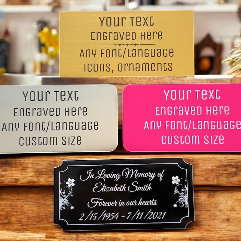 Custom Plastic Plaques - Etsy