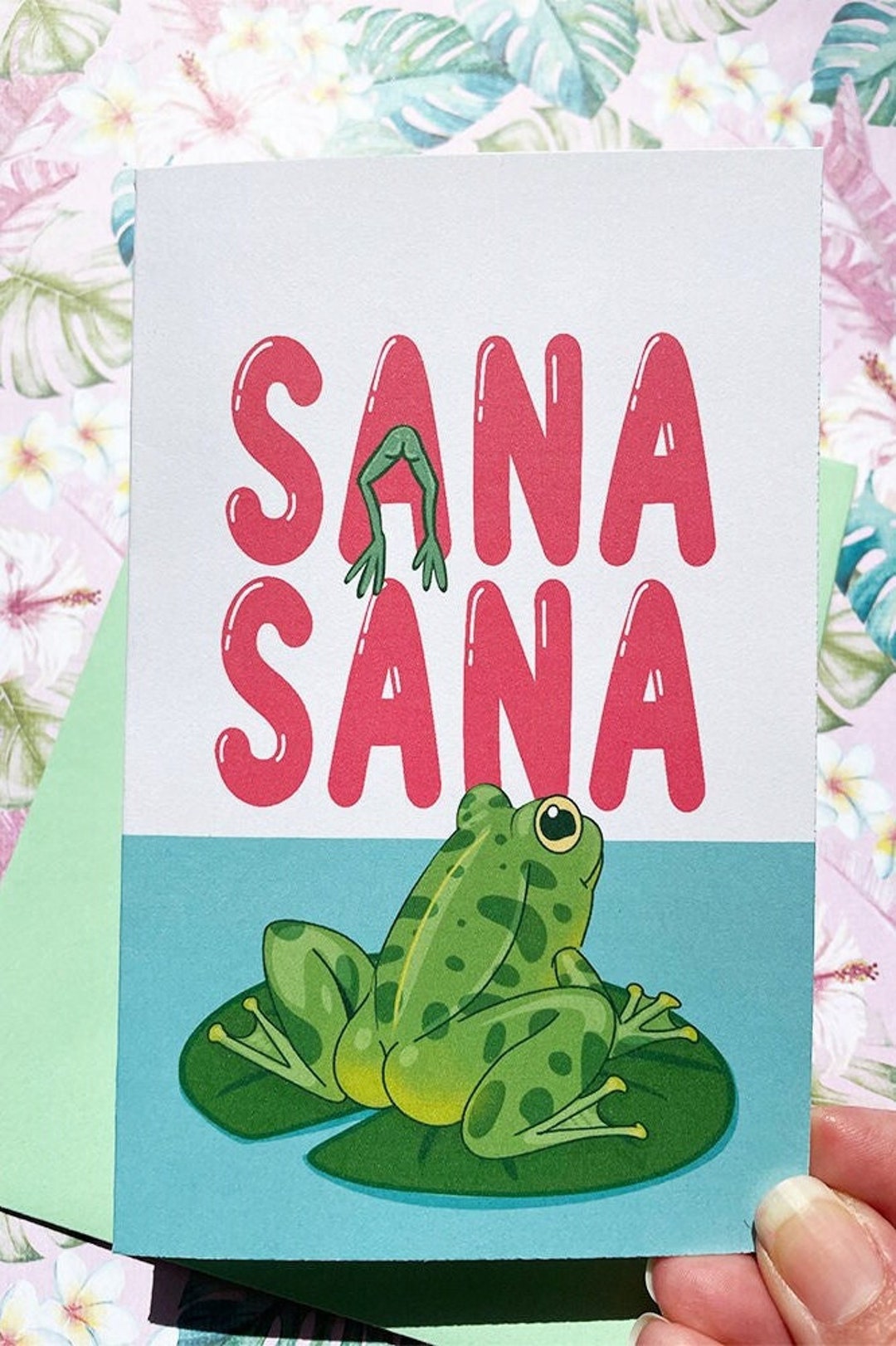 Sana Sana Colita De Rana. Get Well Soon Greeting Card. Stationary. Cute ...