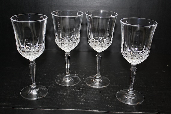Vintage 'st. George' Lead Crystal Wine/water Goblets - Etsy