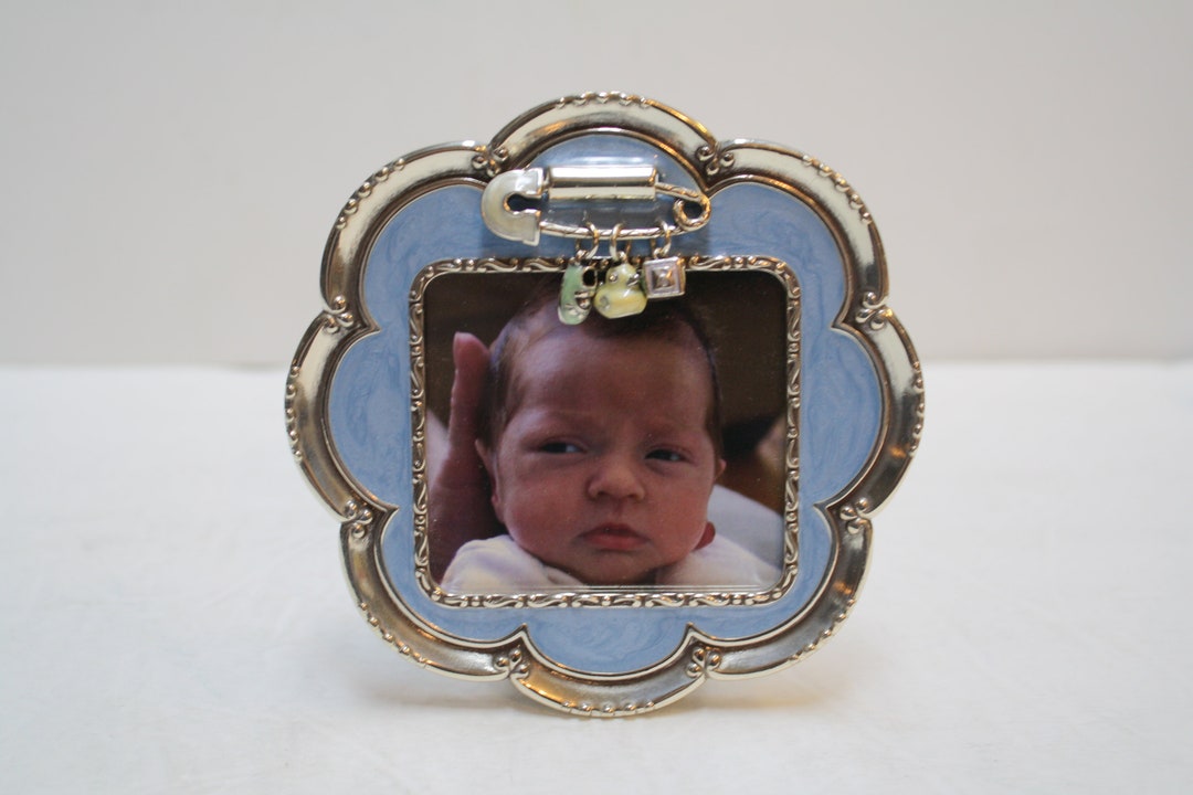 Brighton Blue Diaper Pin Baby Picture Frame - Etsy