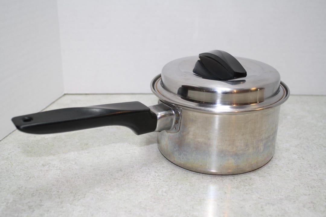 Ekcoware/flintware Stainless Steel 1 Quart Sauce Pot W/lid - Etsy