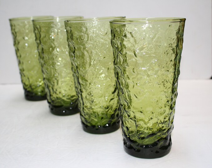 Anchor Hocking Extra Large 'lido Milano' Avocado Green Iced Tea Glasses ...
