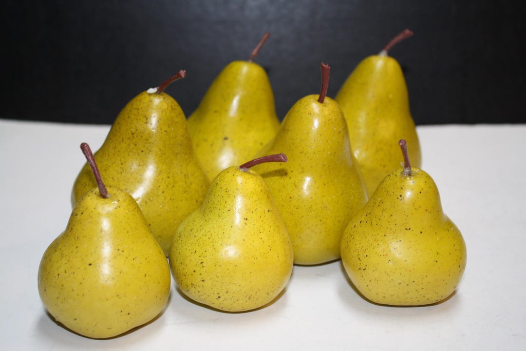 Large & Small Plastic Yellow/green Faux Decorative Pears - Etsy