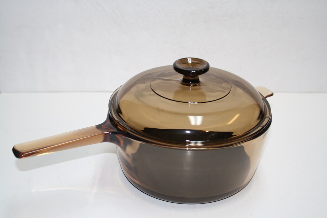 Corning Amber 2.5L Vision Ware W/teflon Inside Bottom W/lid - Etsy