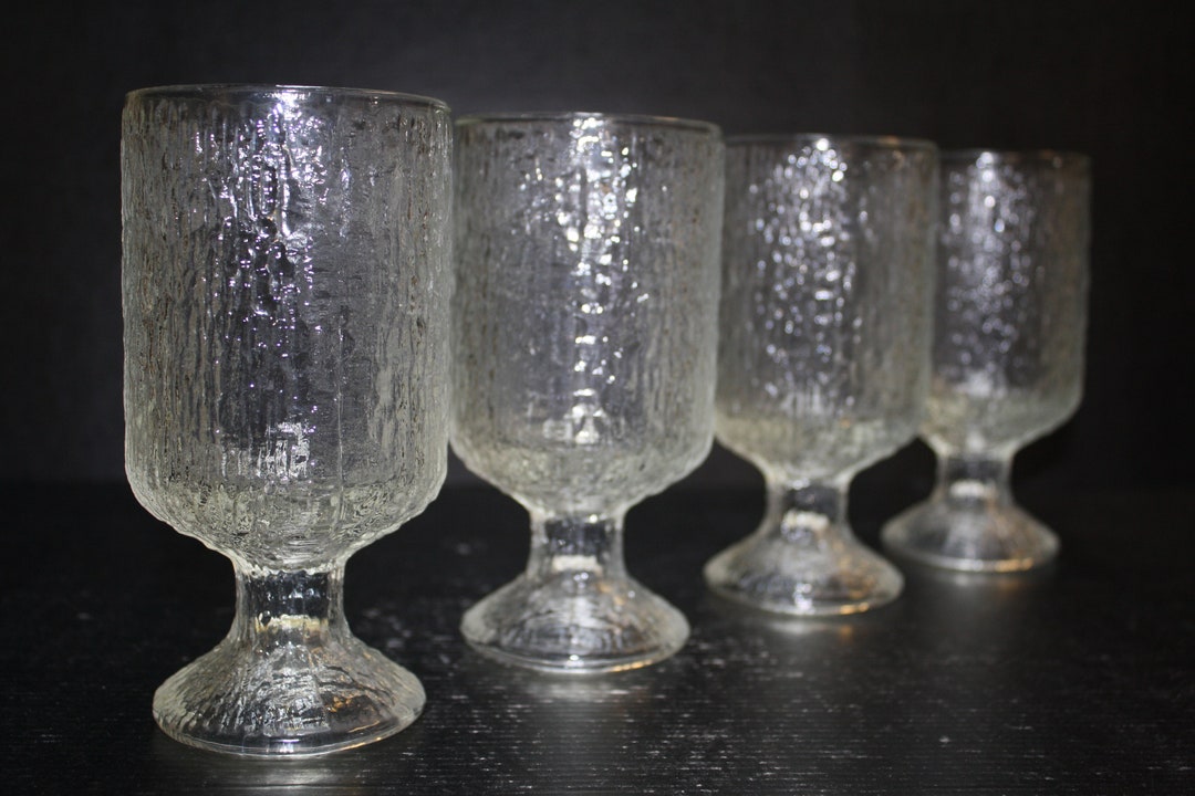 Indiana Glass 'crystal Ice' Water/iced Tea Goblets - Etsy